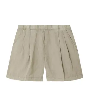 JAMES PERSE Pleated Linen Shorts - Nude