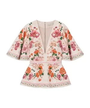 MARY KATRANTZOU Printed Jersey Blouse
