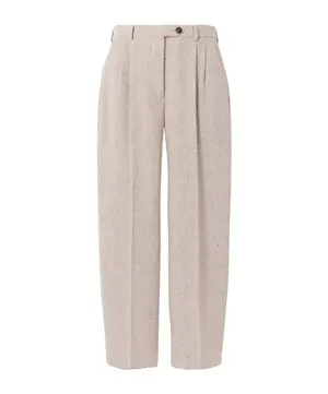 FORTELA Pleated Woolblend Straightleg Trousers - No