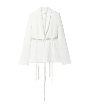 Galvan Cutout Satintrimmed Crepe Blazer - No