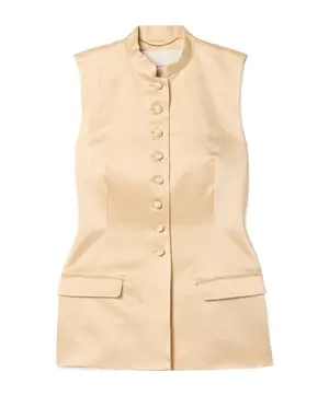 Adam Lippes Minimal Satin Waistcoat - No