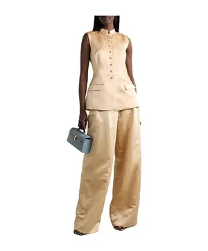 Adam Lippes Minimal Satin Waistcoat