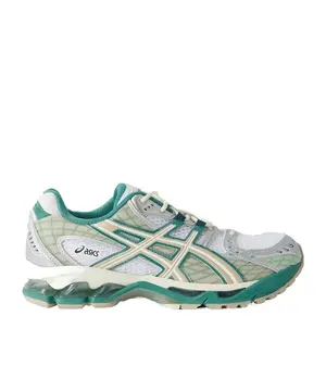 Asics Lace-up Mesh And Ripstop Sneakers With Metallic Trim