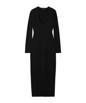 JAMES PERSE Cotton-blend Jersey Midi Dress - Black