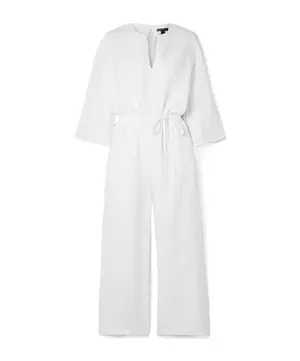 JAMES PERSE Solid Linen Jumpsuit