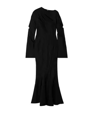 A.W.A.K.E. Mode Cotton-blend Maxi Dress - Black