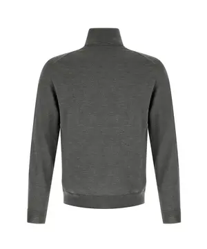 ZANONE Ribbed Turtleneck Knitted Sweater - Gray