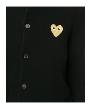 Play Comme Des Garcon Logo Detail Cardigan