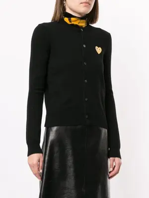 Play Comme Des Garcon Logo Detail Cardigan