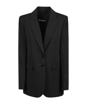 Patrizia Pepe Single Breasted Jacket - Black