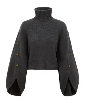 Zimmermann Valiant Buttoned Sweater - Graphite