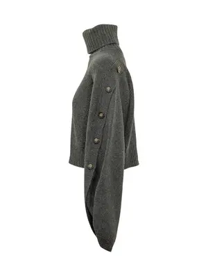 Zimmermann Valiant Buttoned Turtleneck Sweater - Graphite