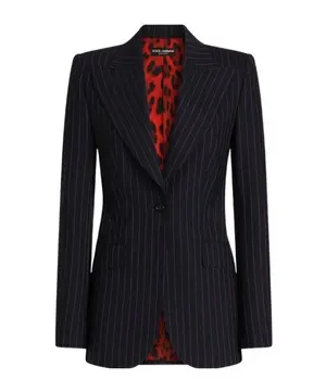 Dolce & Gabbana Lapel Long-sleeved Suit Jacket - Black