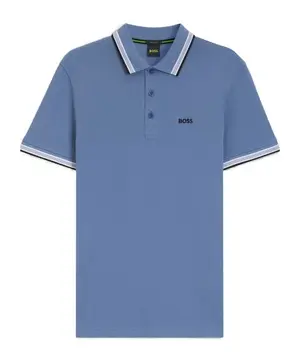 Hugo Boss Tipped Collar Polo Shirt - Blue