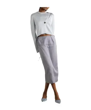 Galvan Cropped Knit Cardigan Set
