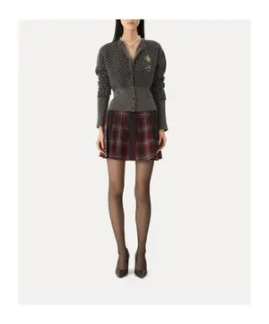 VIVIENNE WESTWOOD Checked Cropped Cardigan