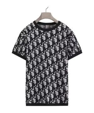 Dior Oblique Print Short-sleeved Knitwear