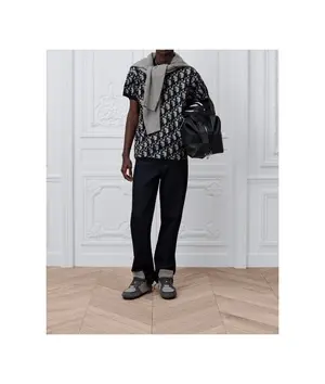 Dior Oblique Print Short-sleeved Knitwear