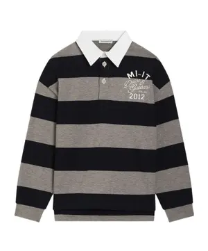 Dolce & Gabbana Striped Long-sleeve Polo Shirt