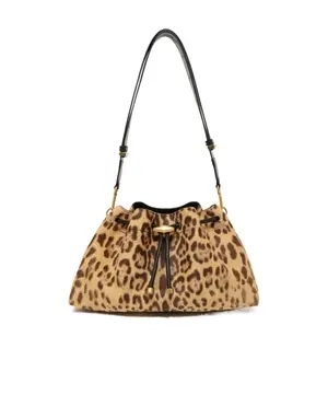 JIMMY CHOO Cinch Shoulder Bag In Leopard Print