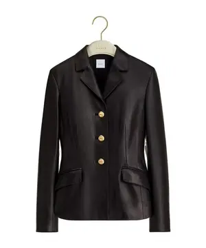 Dior Long-sleeve Leather Jacket - Black