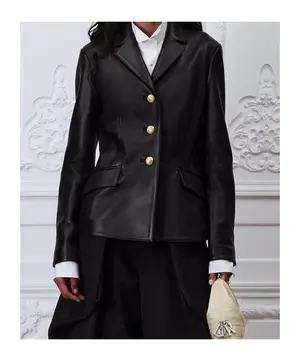 Dior Long-sleeve Leather Jacket