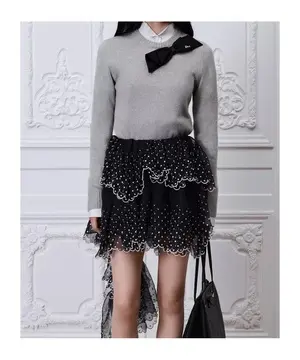 Dior Ribbed Knit Sweater - Grey