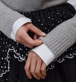 Dior Ribbed Knit Sweater - Grey