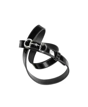 Gucci Thin Belt With Horsebit Buckle - Black