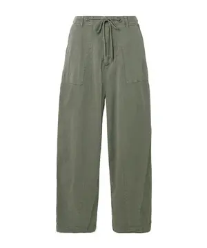 JAMES PERSE Cotton-blend Tapered Drawstring Pants - No