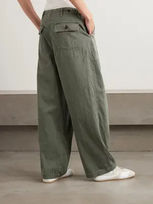 JAMES PERSE Cotton-blend Tapered Drawstring Pants