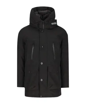 Woolrich Logo Patch Hooded Parka