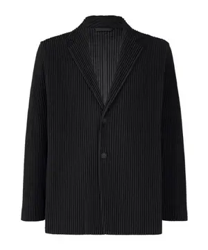 Issey Miyake Pleated Single-breasted Jacket