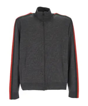 Gucci Fine Wool Zip Jacket - Dark Gray