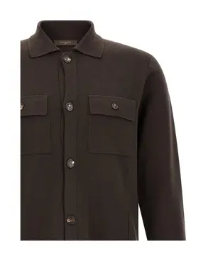 ZANONE Long-sleeve Cardigan With Collared Neckline And Chest Pockets