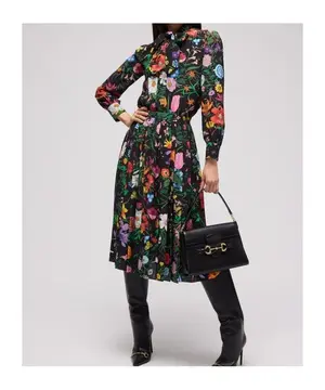 Gucci Printed Silk Crêpe De Chine Dress
