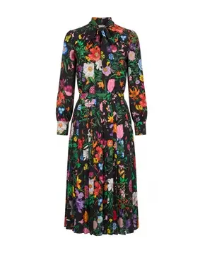 Gucci Printed Silk Crêpe De Chine Dress - Multicolor