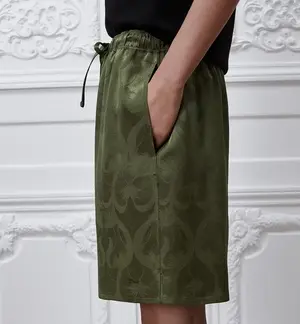 Dior Brocade Pattern Drawstring Shorts