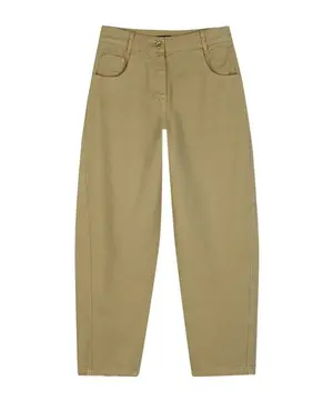 Givenchy Logo-patch Curved-leg Trousers - Green