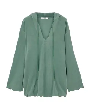 Marysia Hooded Cotton-blend Terry Tunic - Green