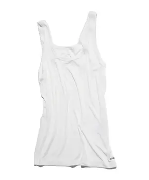 Gucci Stretch Rib Jersey Tank Top With Engraved Metal Tag