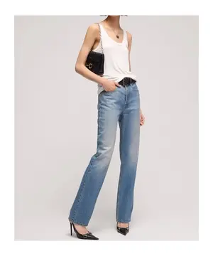 Gucci Stretch Rib Jersey Tank Top With Engraved Metal Tag