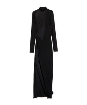 Gucci Viscose Crepe Jersey Dress With Split - Black