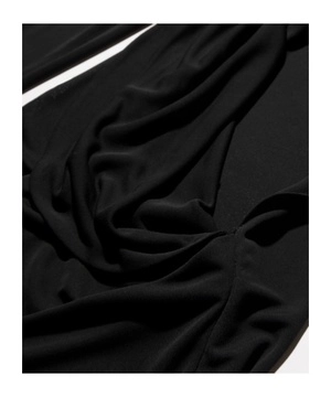 Gucci Viscose Crêpe Jersey Dress With Deep Back Opening And Split - Black