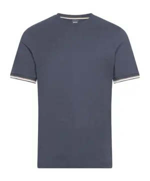 Hugo Boss Logo Trim Crew-neck T-shirt - Blue