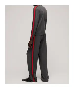 Gucci Leisure Pants With Web - Dark Gray