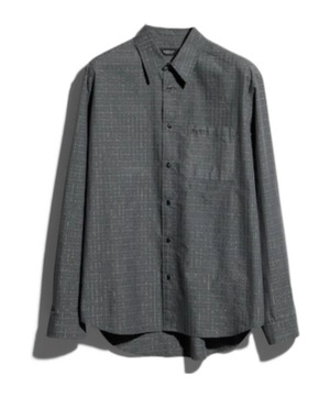 Gucci Check Cotton Lamé Shirt With Embroidery - Dark Gray