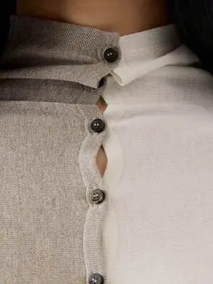 Jacquemus Losange Knit Polo - White