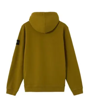 Stone Island Regular-fit Hooded Sweatshirt With Thumbhole Cuffs