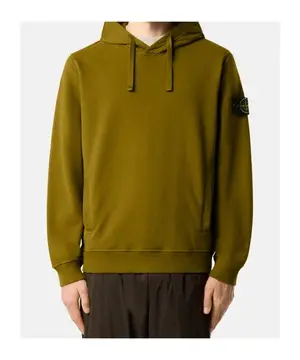 Stone Island Regular-fit Hooded Sweatshirt With Thumbhole Cuffs